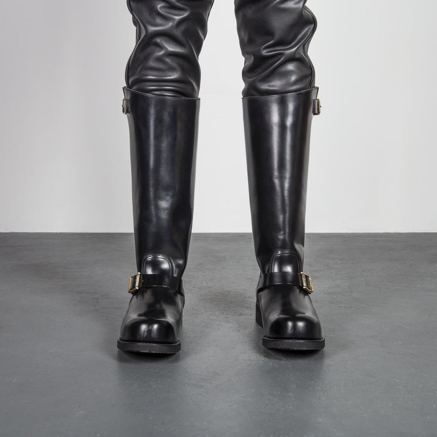 Embossy Leather Biker Boots | Embossy – REGULATION