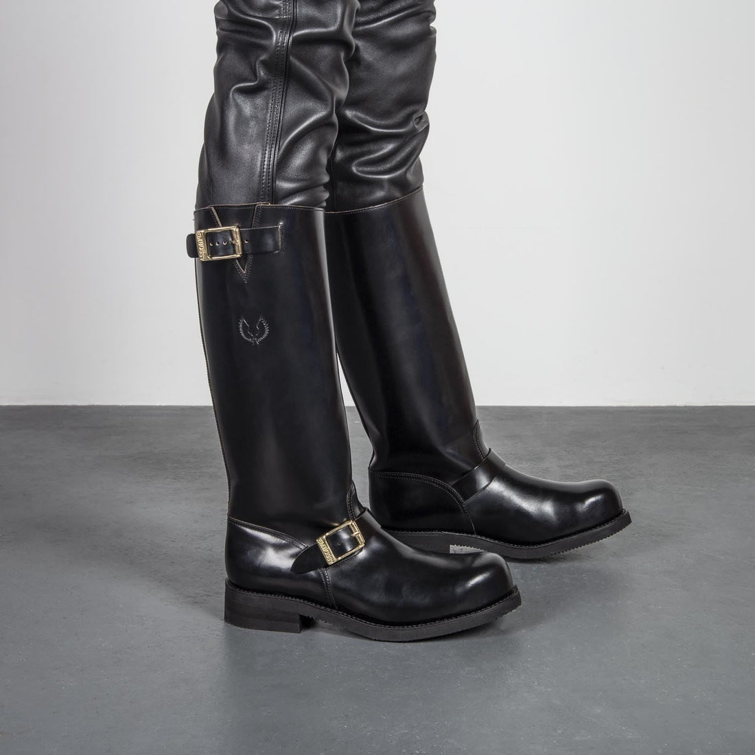 Embossy Leather Biker Boots | Embossy – REGULATION