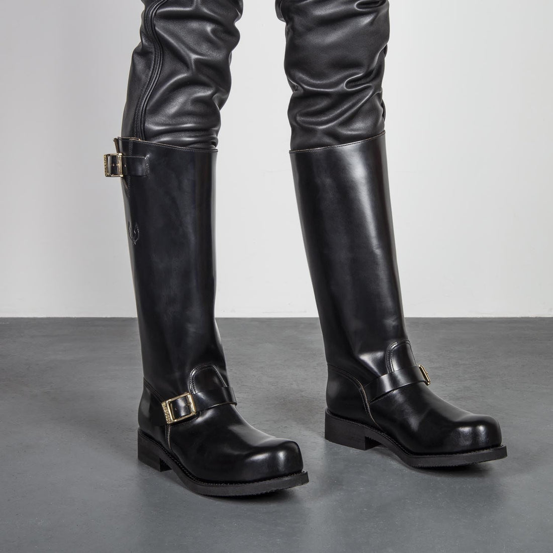 Embossy Leather Biker Boots | Embossy – REGULATION